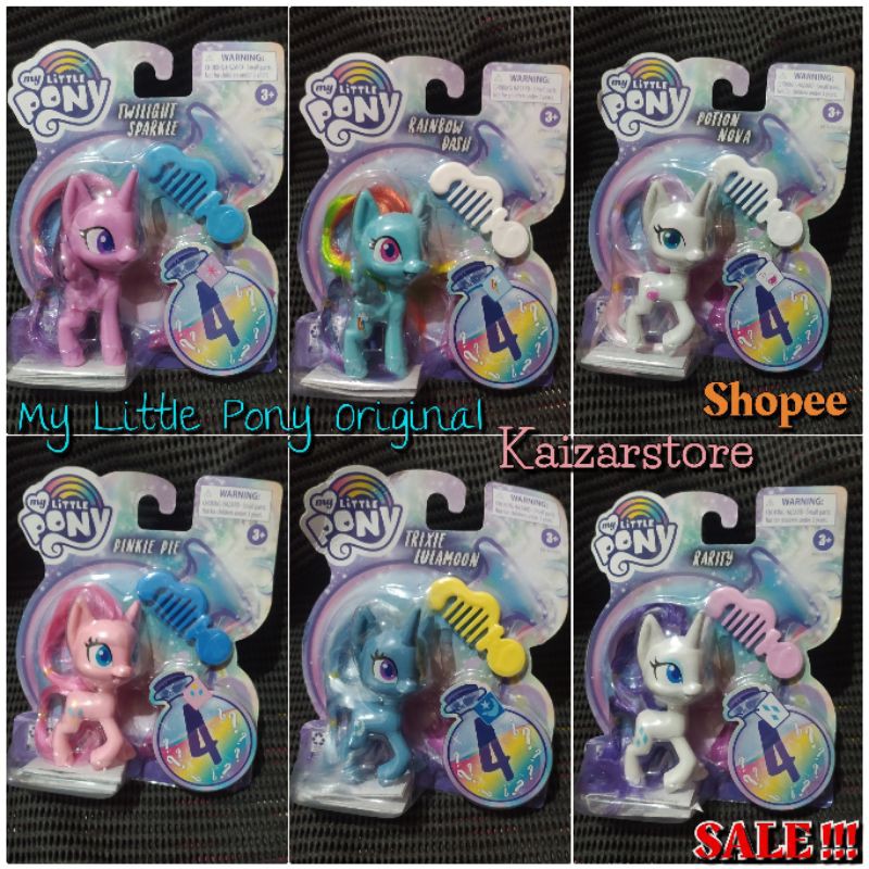 My Little Pony Toy 3inch Hasbro suprise Pony Rarity Rainbow Pinkie ...