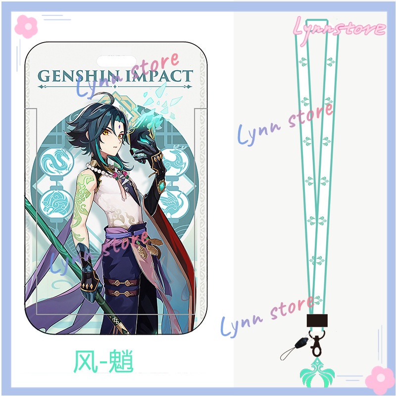 Anime GENSHIN IMPACT Xinyan Yanfei Yae Miko Keqing Klee Card Cases/Card ...