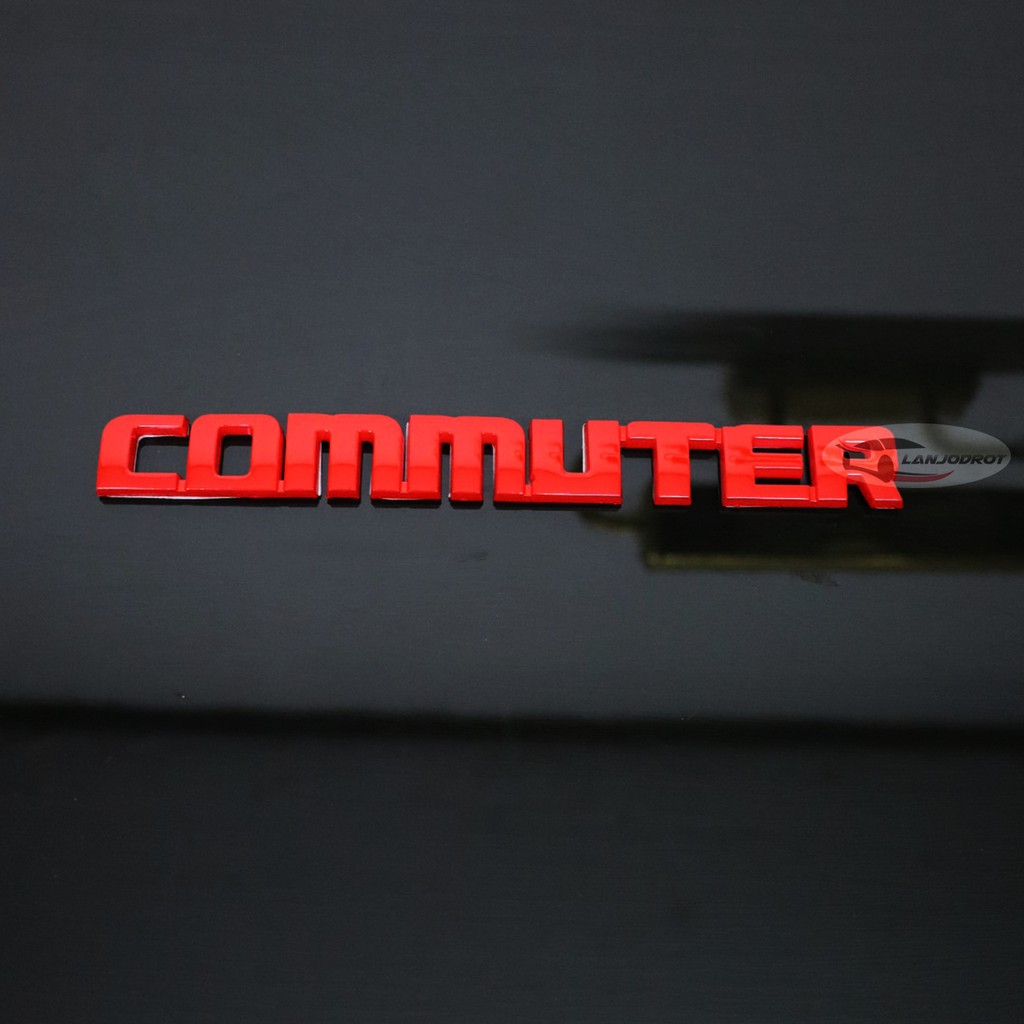 3D Embossed COMMUTER Logo Size 2 x18.5 cm Red Color Rear Mounted TOYOYA ...