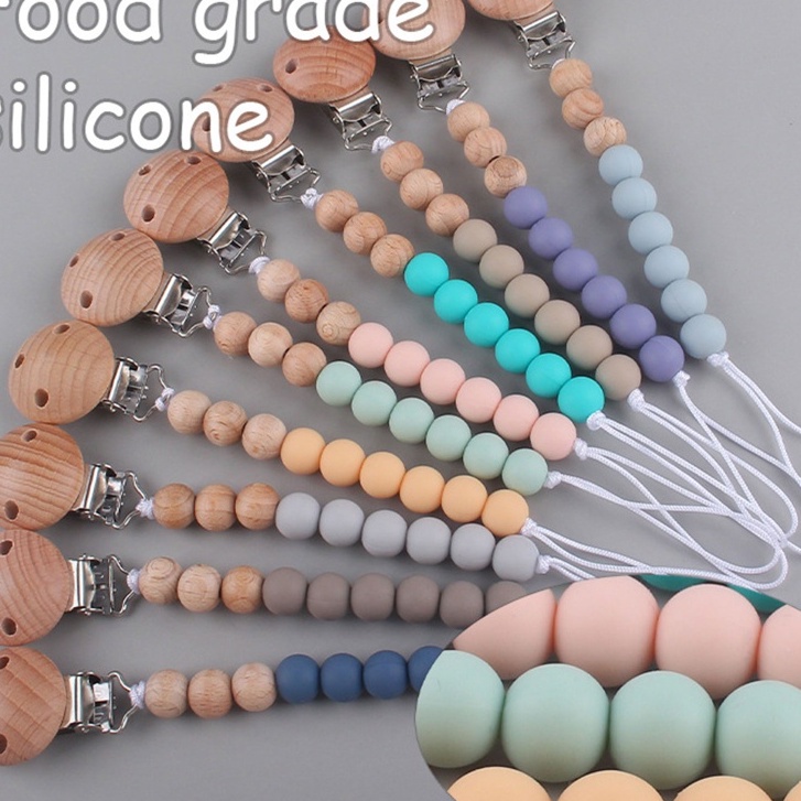 SOME Baby Pacifier Chain Clip Nursing Teether Soother Holder Silicone ...