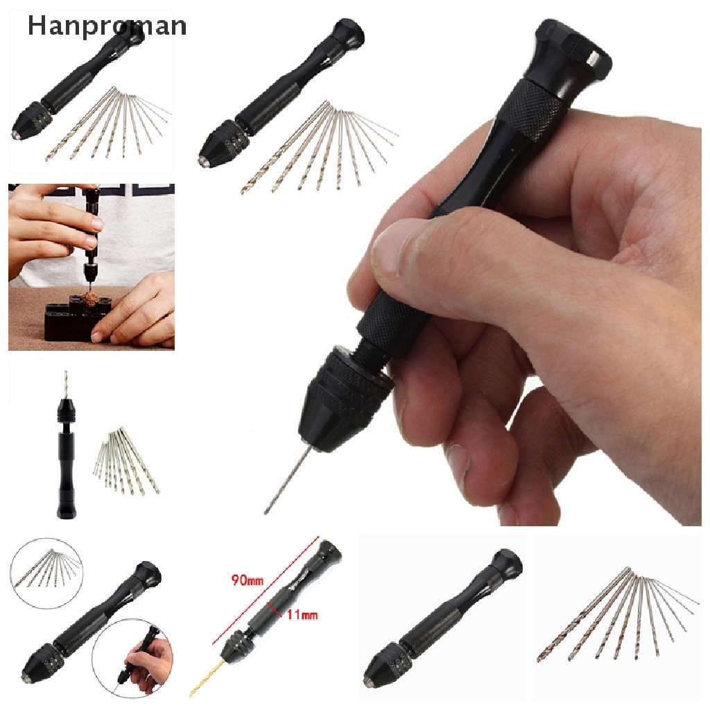 Hm> 11X/set Hand Drills Twist Drill Drilling Jewelers Maker Hobby ...