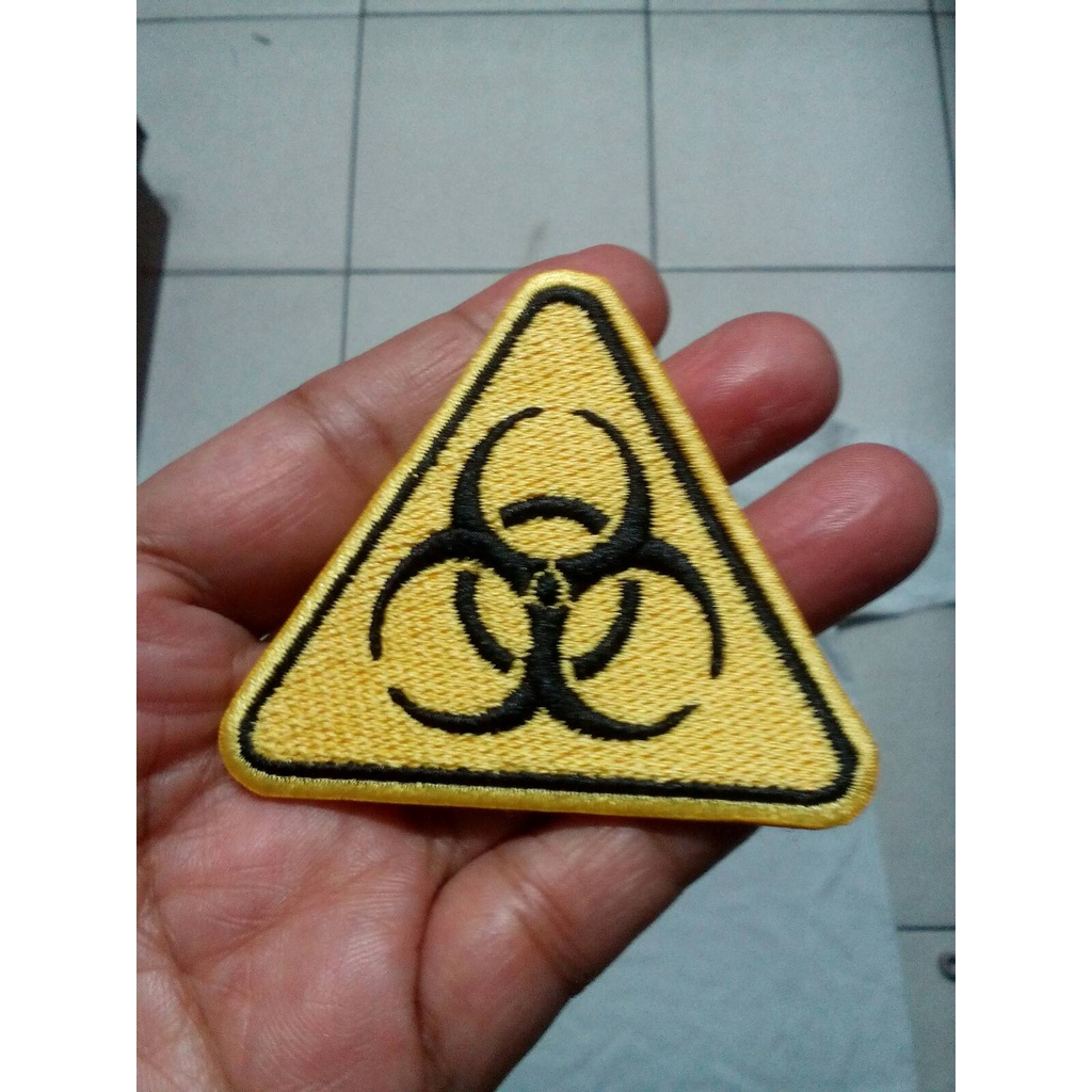 biohazard logo symbol embroidery patch warning sign 2,5 in width ...