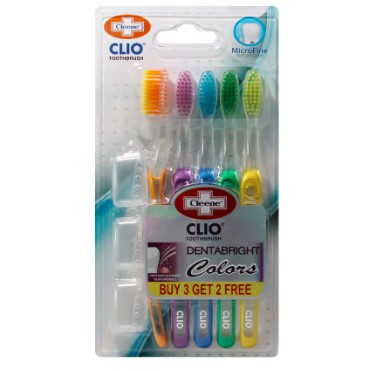 CLEENE CLIO TOOTHBRUSH DENTABRIGHT COLORS BUY 3 GET 2 | Shopee Philippines
