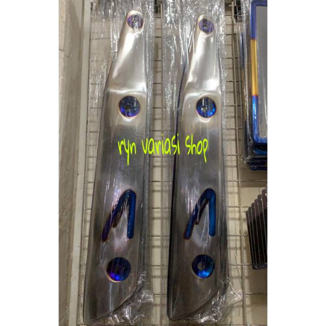 Exhaust cover zoomer twotone titanium wave supra charisma kph shield ...