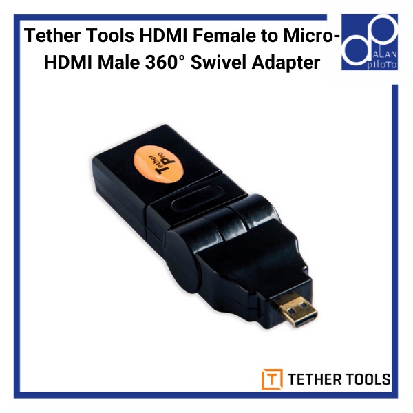 Tether Tools HDMI Female to Micro-HDMI Male 360 Swivel Adapter ...