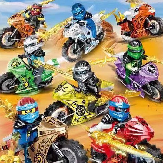 8 in 1 NINJAGO Famous Blocks Minifigure Motor Building Block Toy Set ...
