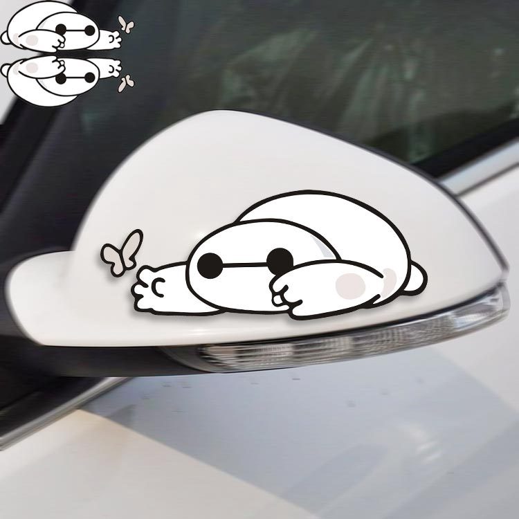 New Cute Big Hero Baymax Car Sticker Car Decals Window Sticker Fuel ...