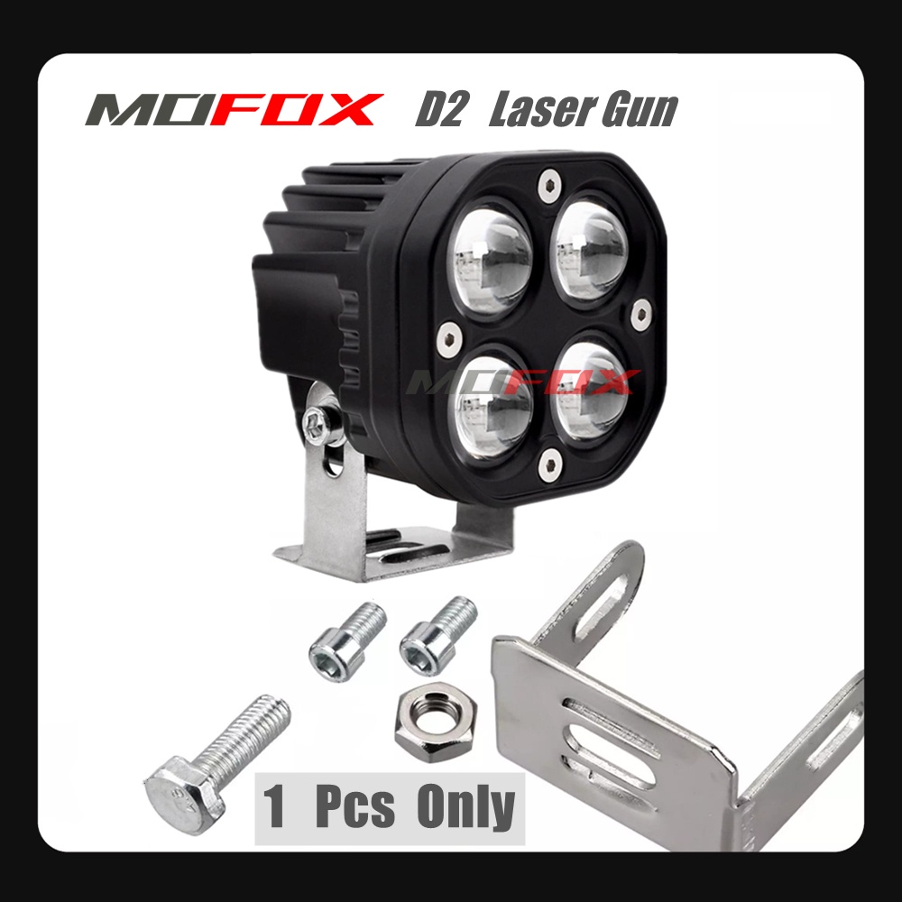 MOFOX D2 Laser Gun Led Light Motorcycle 2-in-1 White&Yellow Fog Light ...