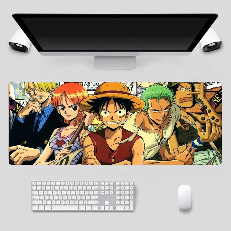 One Piece Luffy Pirate Ship Crew Anime Large Gaming Mouse Pad Keyboard ...