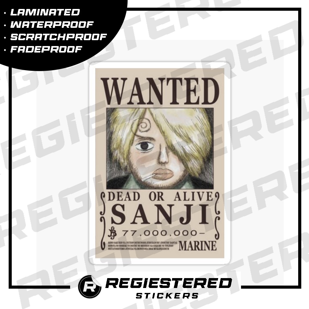 Sanji One Piece Vinyl Sticker Waterproof Phone Helmet Tumbler ...