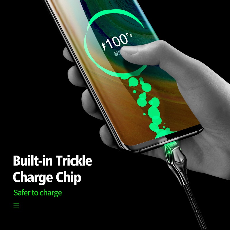 Black Mamba Snake shape Charging Cable,3A Fast Charger LED Light Micro ...