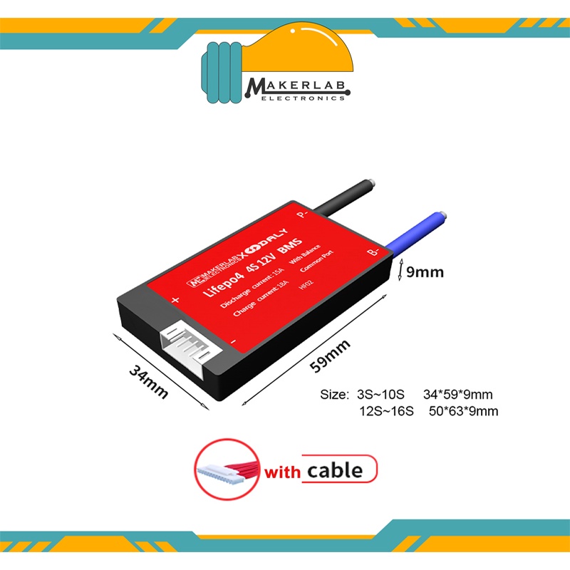 Solar DALY BMS 4S 12V LiFePo4 Battery Protection Board with Balance ...