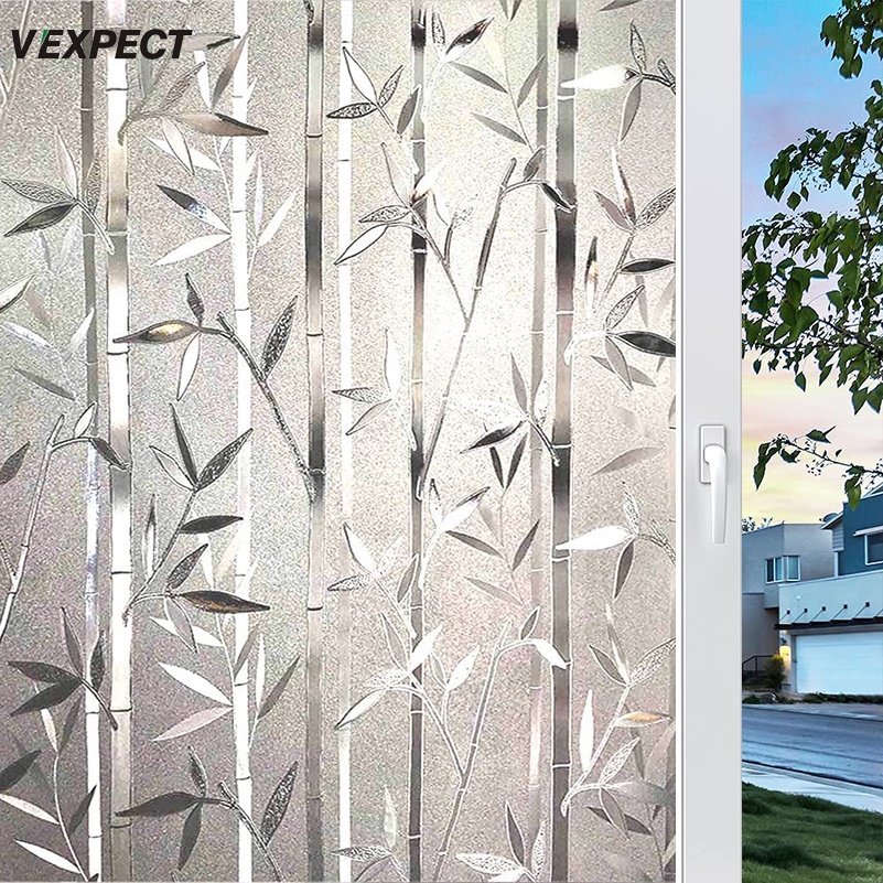 Window Film Sticker Privacy, Bamboo Decorative Glass Film, Removable ...