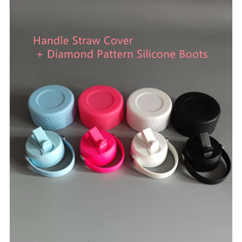 1 set Voss Flask/ Diamond Graphic Silicone Boot and Colorful Handle ...