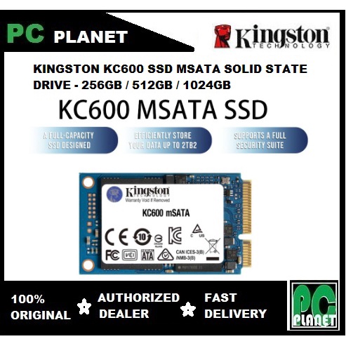 KINGSTON KC600 SSD MSATA SOLID STATE DRIVE - 256GB / 512GB / 1TB | Shopee Philippines