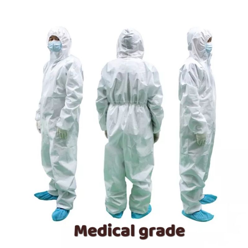 PP non woven gown coverall isolation disposable jumpsuit Covid-19 ...