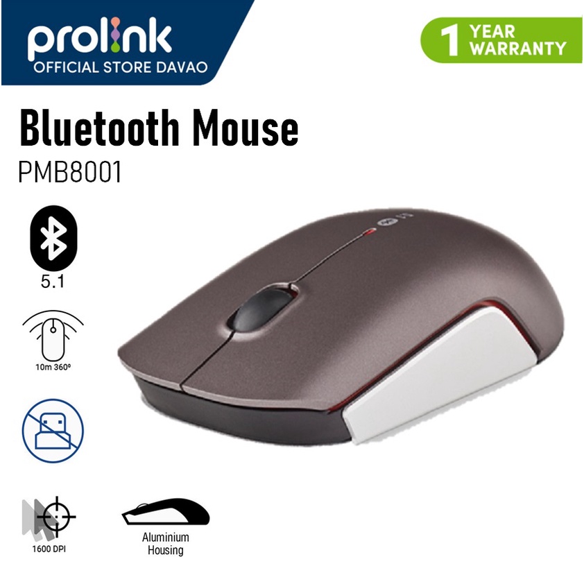 PROLiNK PMB8001 Slim and Silent 5.1 Bluetooth Wireless Mouse 1600dpi On ...