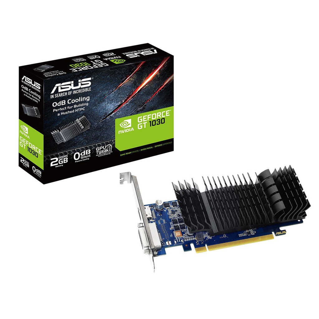 ASUS GeForce GT 1030 2GB GDDR5 low profile Graphics Card for silent ...