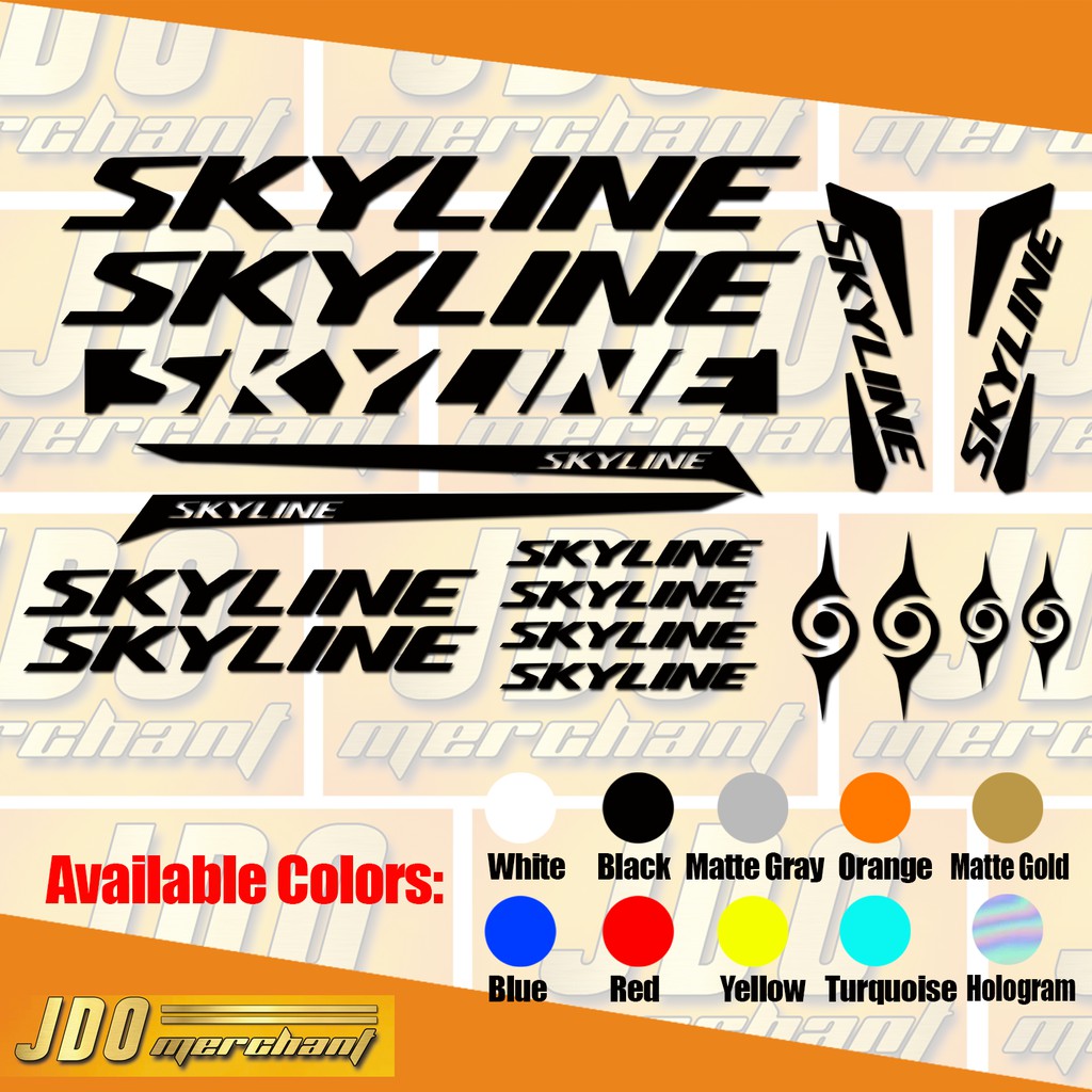 Skyline bike Stickers Skyline sticker Decals | Shopee Philippines