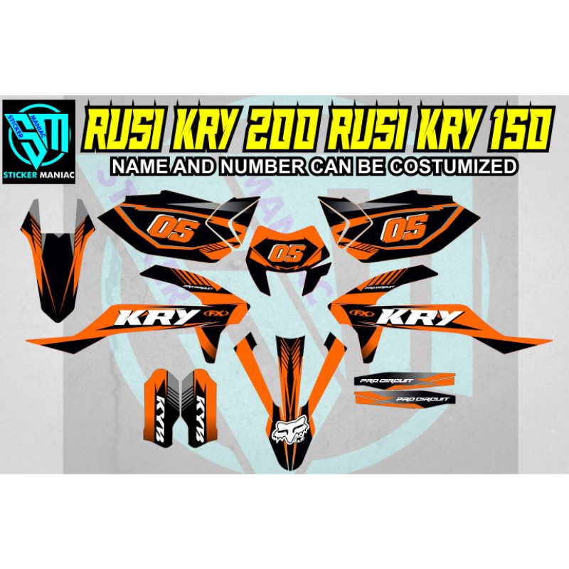 Rusi KRY 200, Rusi KRY 150 full body decals | Shopee Philippines
