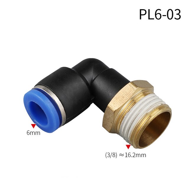 1pcs PL Air Pipe Fitting 4mm 5mm 6mm 8mm 10mm 12mm Hose OD m5 1/8" 1/4 ...