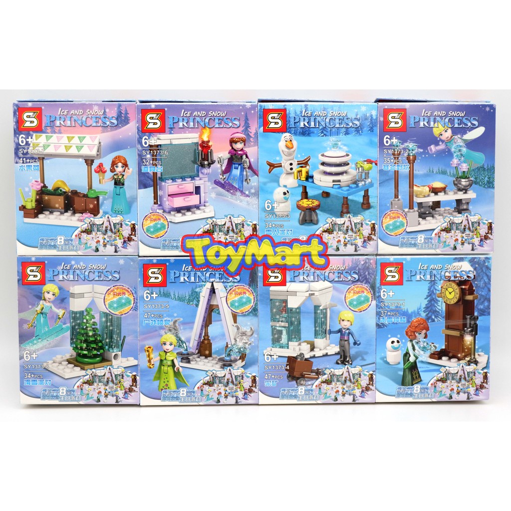 8 Boxes Frozen Lego Minifigure Collectible Assemble Play Set | Shopee ...