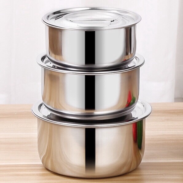 3pcs Stainless Steel Food Storage Container Set/Durable Stainless Steel ...
