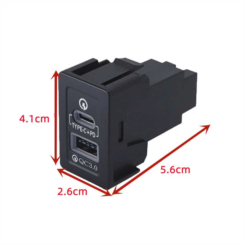 Car Quick Charger Type-C PD QC3.0 USB Interface Socket for Suzuki SX4 ...