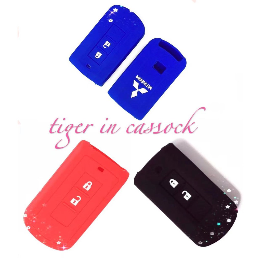 perfect Mitsubishi 2 button smart key silicone cover to protect lancer ...