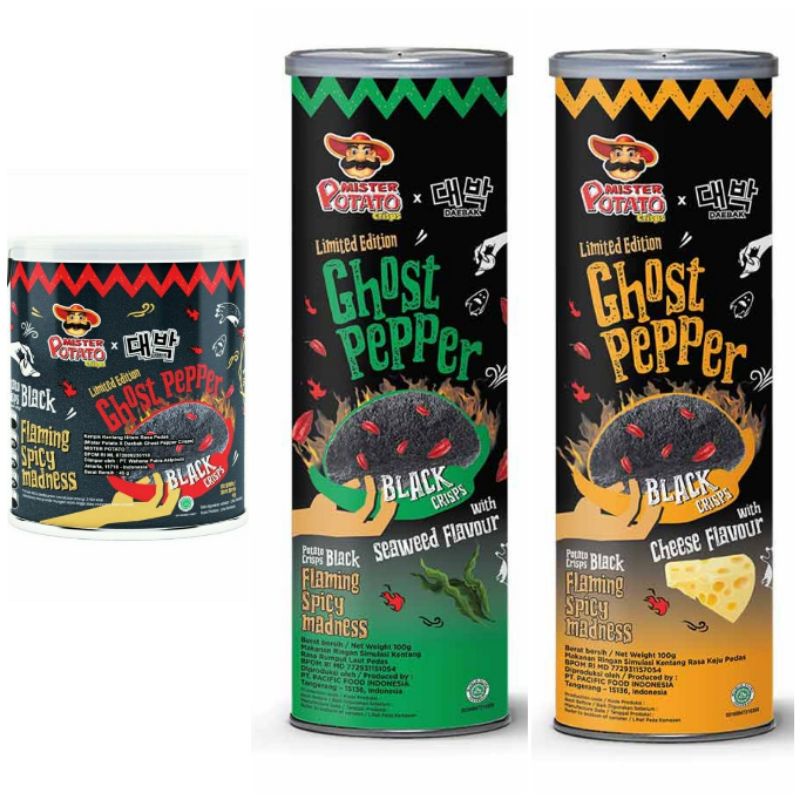 Mister Potato Ghost Pepper Crisps Limited Edition Cheese Flavor and ...