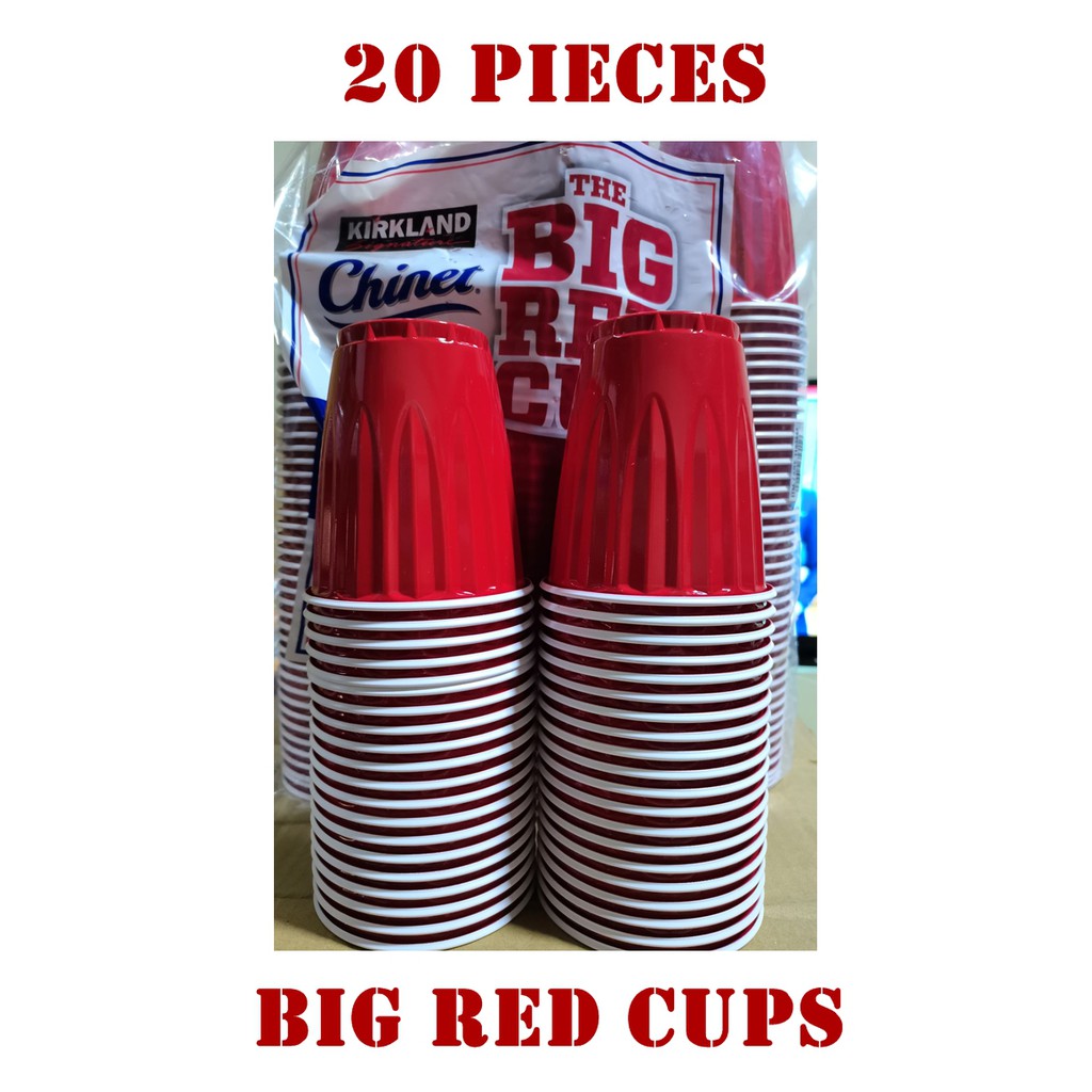 20 PIECES Kirkland Signature Chinet 18 oz Plastic Cup, Red | Big Red ...