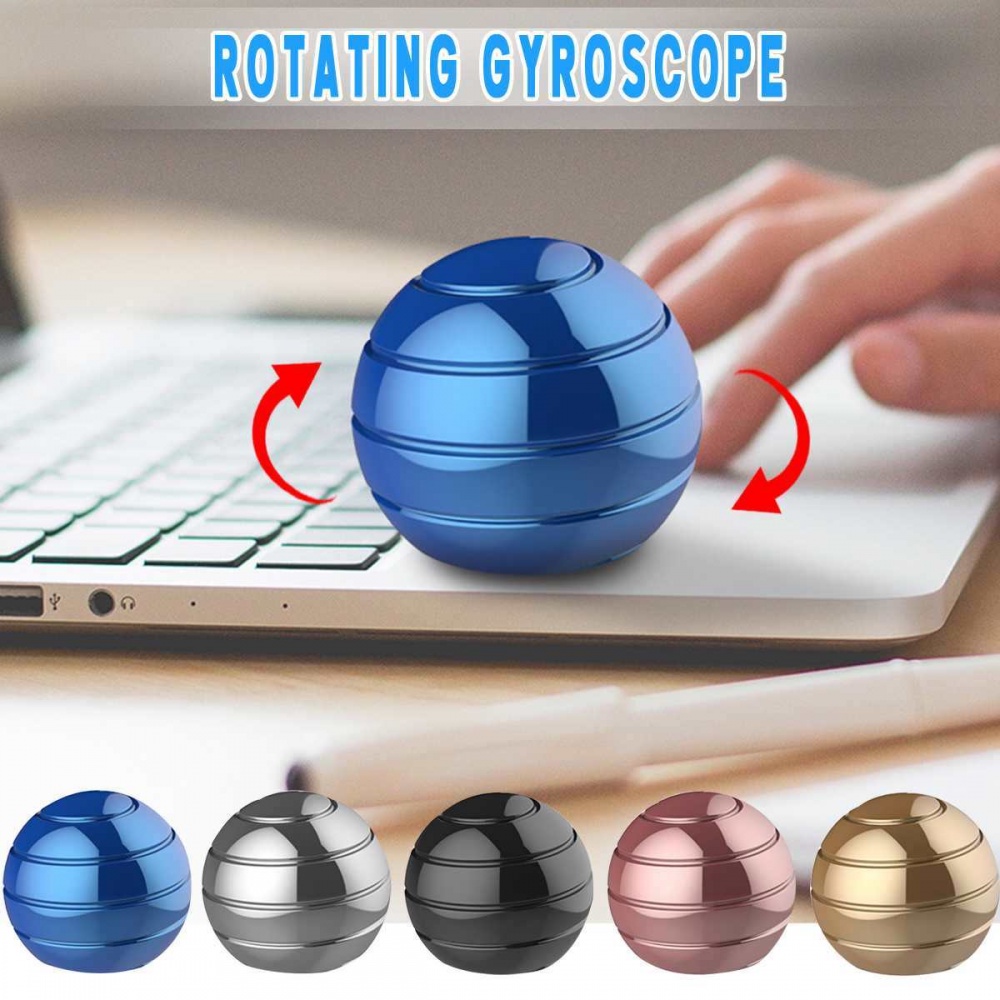 Fidget Toys Metal spinning Top Desktop Ball Rotary Gyro Aluminum Alloy ...