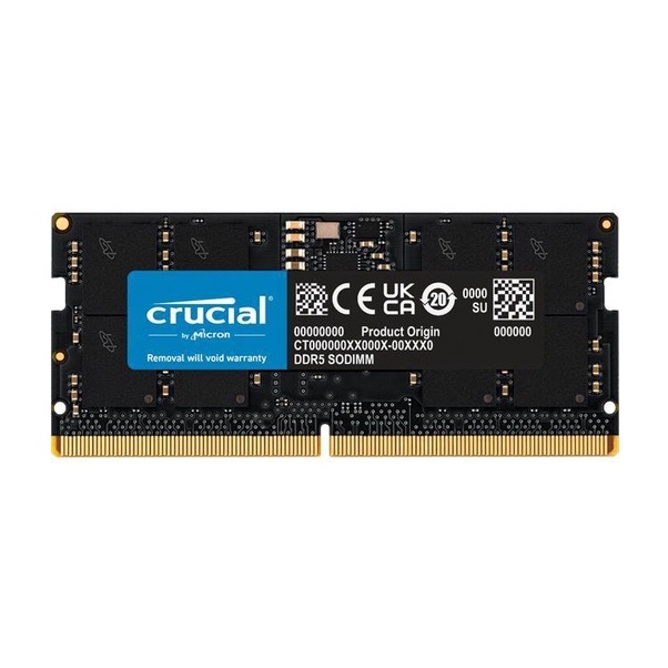 Crucial 8GB 262-Pin DDR5 SODIMM DDR5 4800Mhz (PC4 38400) Laptop Memory Model CT8G48C40S5 ...