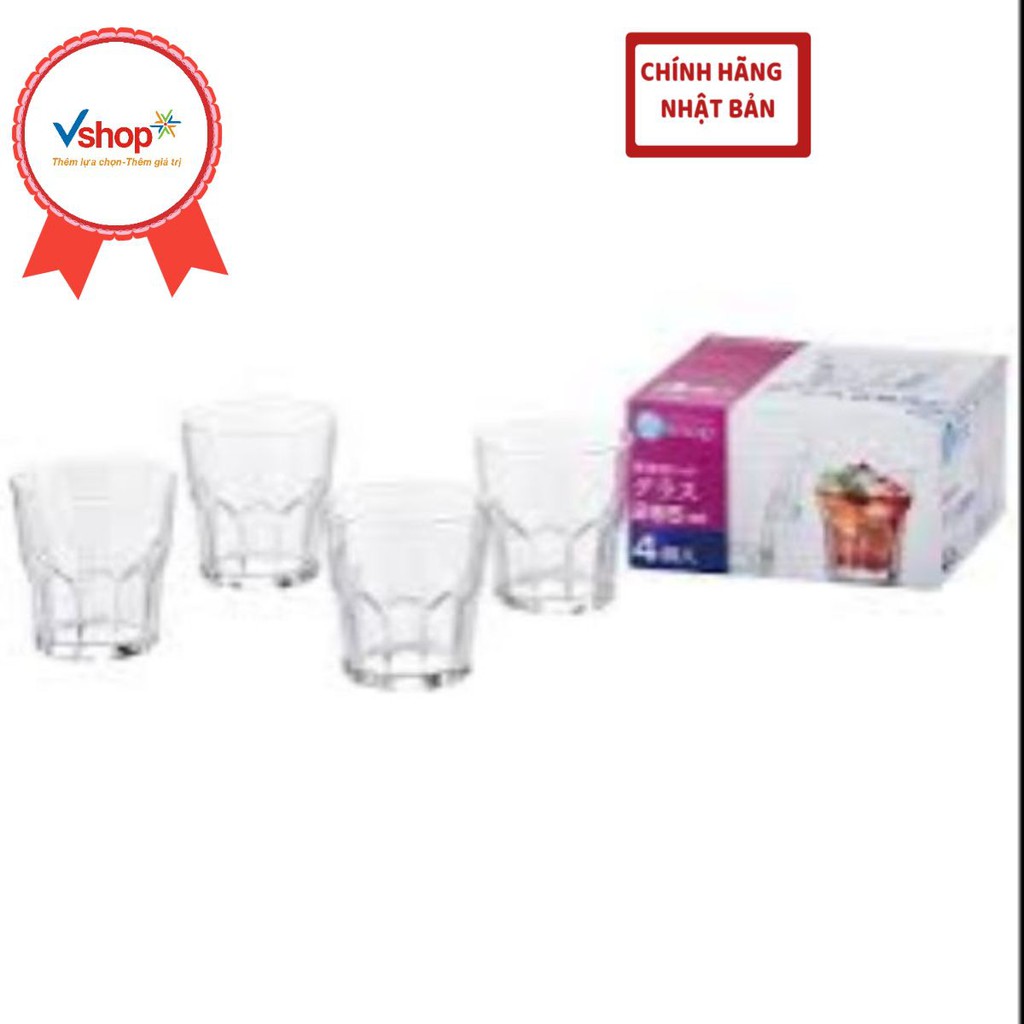 Set of 4 265ml glass cups with crystal motifs | Shopee Philippines