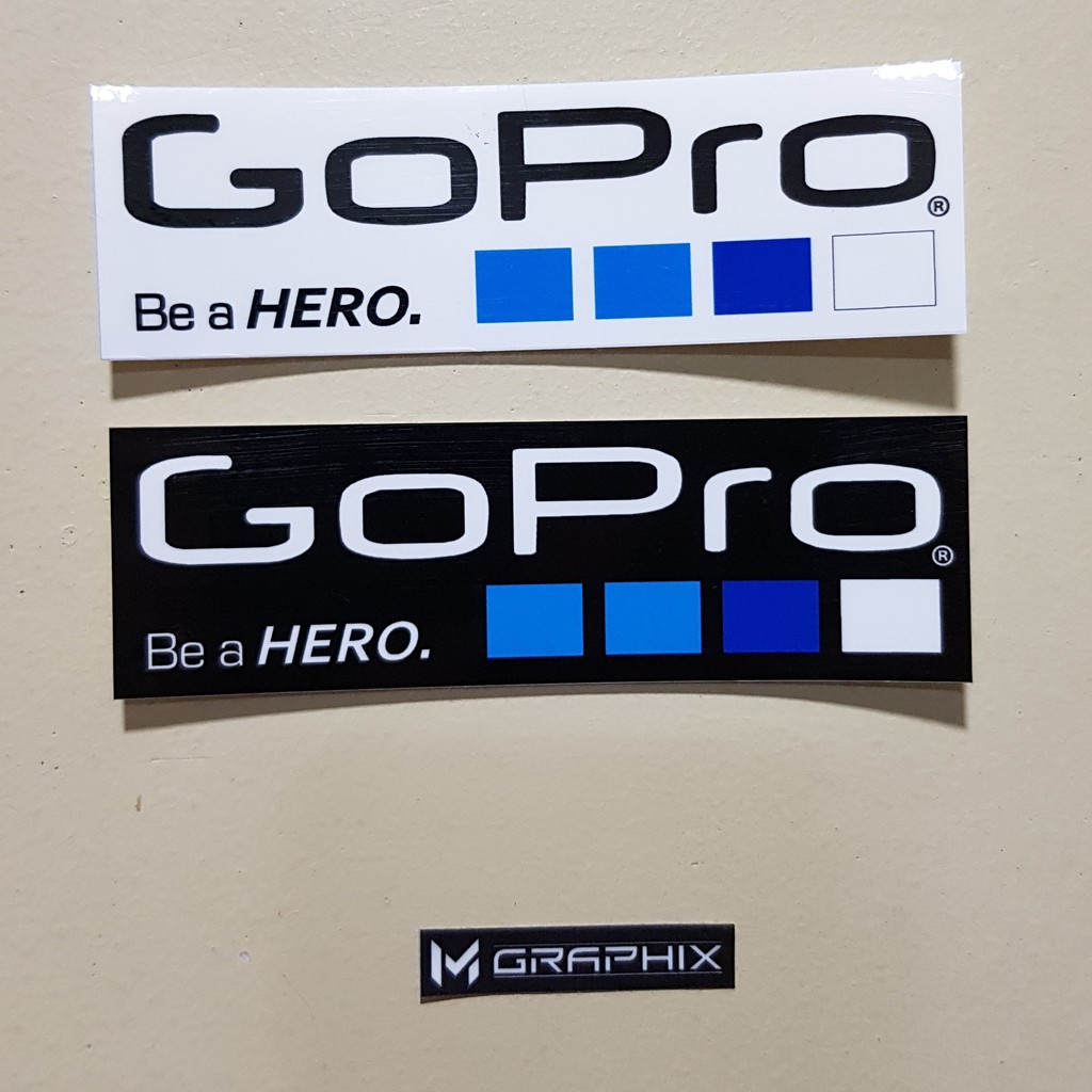 Vinyl Sticker - GoPro, laminated sticker for motorcycle (with ...