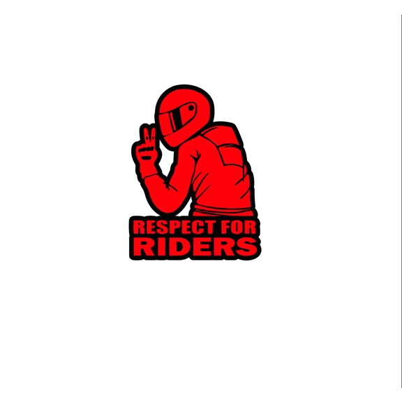Waterproof Vinyl Sticker Respect For Riders Sticker High Quality ...