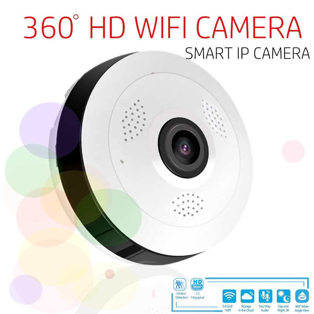 NG HD Fisheye WIFI Camera Monitor 360° VR Panoramic Camera V380 ...