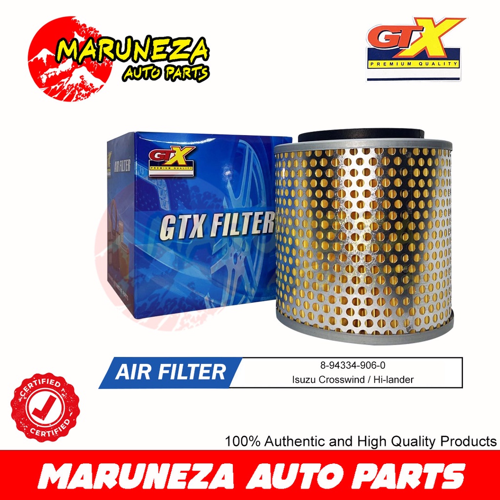GTX Air Filter Isuzu Crosswind / Hi-lander 8-94334-906-0 | Shopee ...
