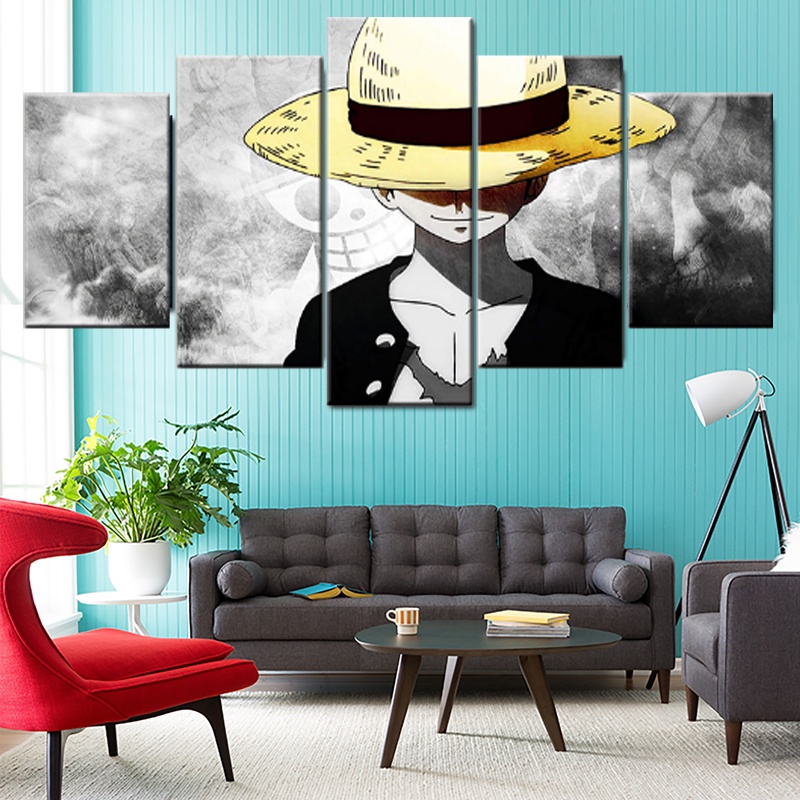 Luffy Animation Poster Cartoon Luffy Living Room Bedroom Decoration ...