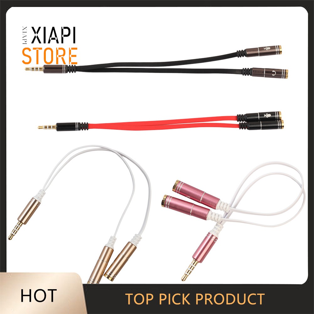 XP TRRS Headphone Splitter 3.5mm Jack 4-Pole Male to Dual Female ...