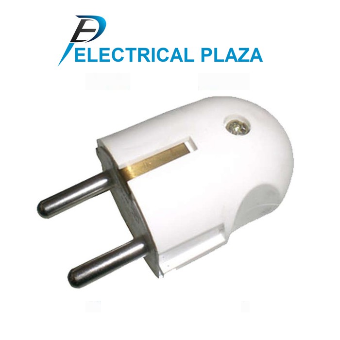 PUTIH [LIVE Extra] Broco White Ground Plug [13310] 2P White Contact ...