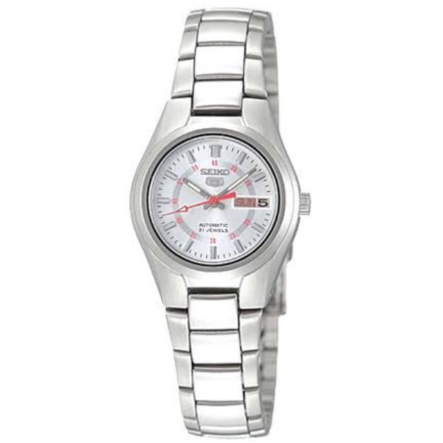 Seiko 5 SYMC21K1 Ladies Silver Automatic Stainless Steel Bracelet ...