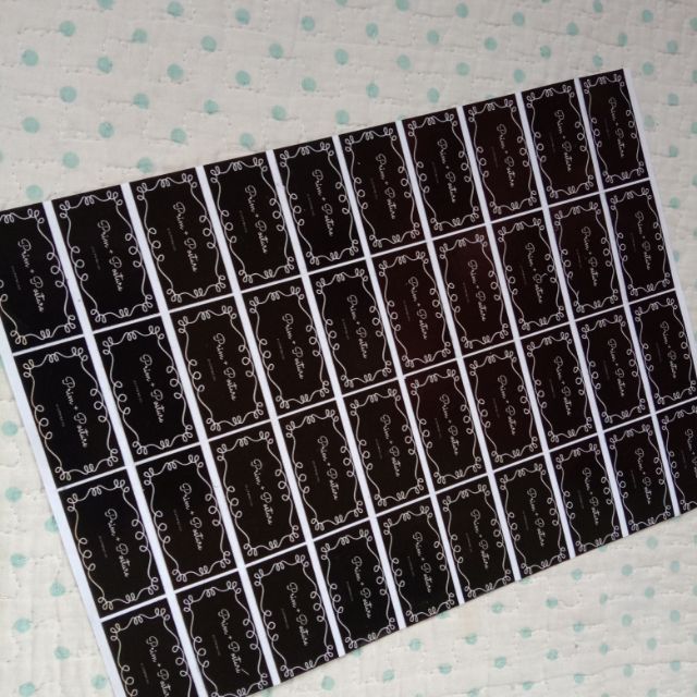 Personalized Label Sticker (Minimum order of 3 sheets) | Shopee Philippines
