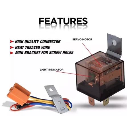 Horn Relay Mini Driving Light Relay Transparent Socket and Harness 4pin ...