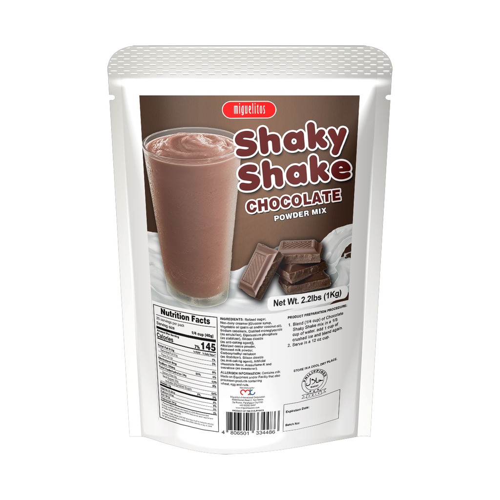 Chocolate Shaky Shake Powder Mix 1Kg Shakey Shake Milkshake Powder ...