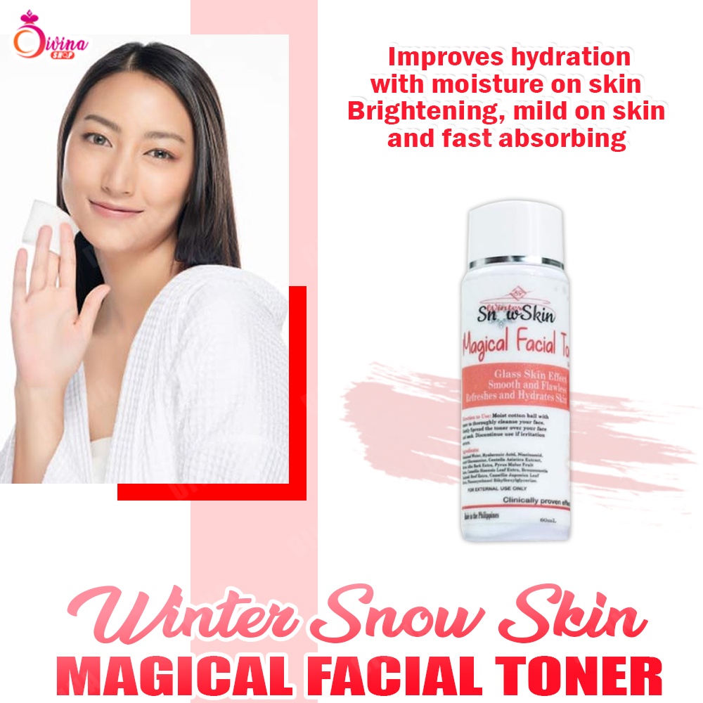 Winter Snow Skin Magical Facial Toner 60ml Glass skin Effect, Smooth ...