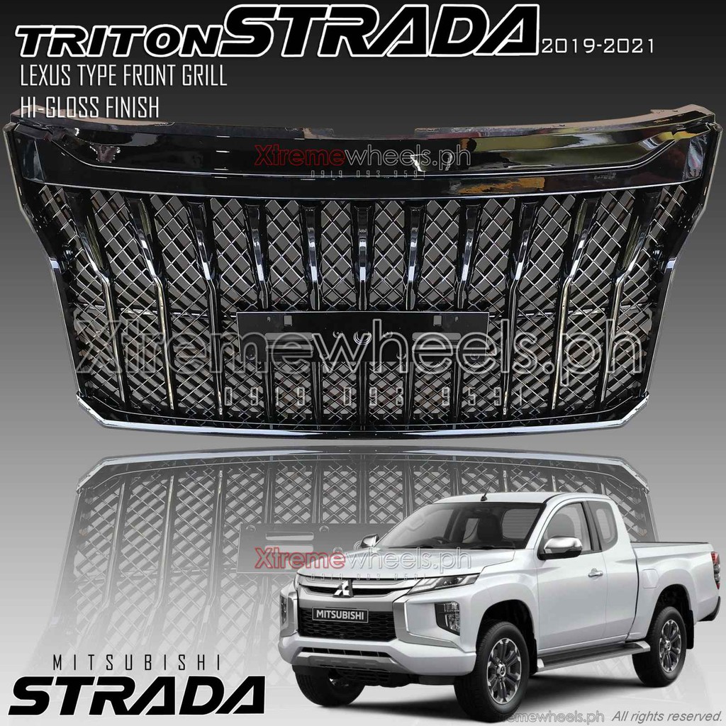 MITSUBISHI STRADA 2019 -2023 LEXUS TYPE BLACK FRONT GRILL THAILAND MADE ...