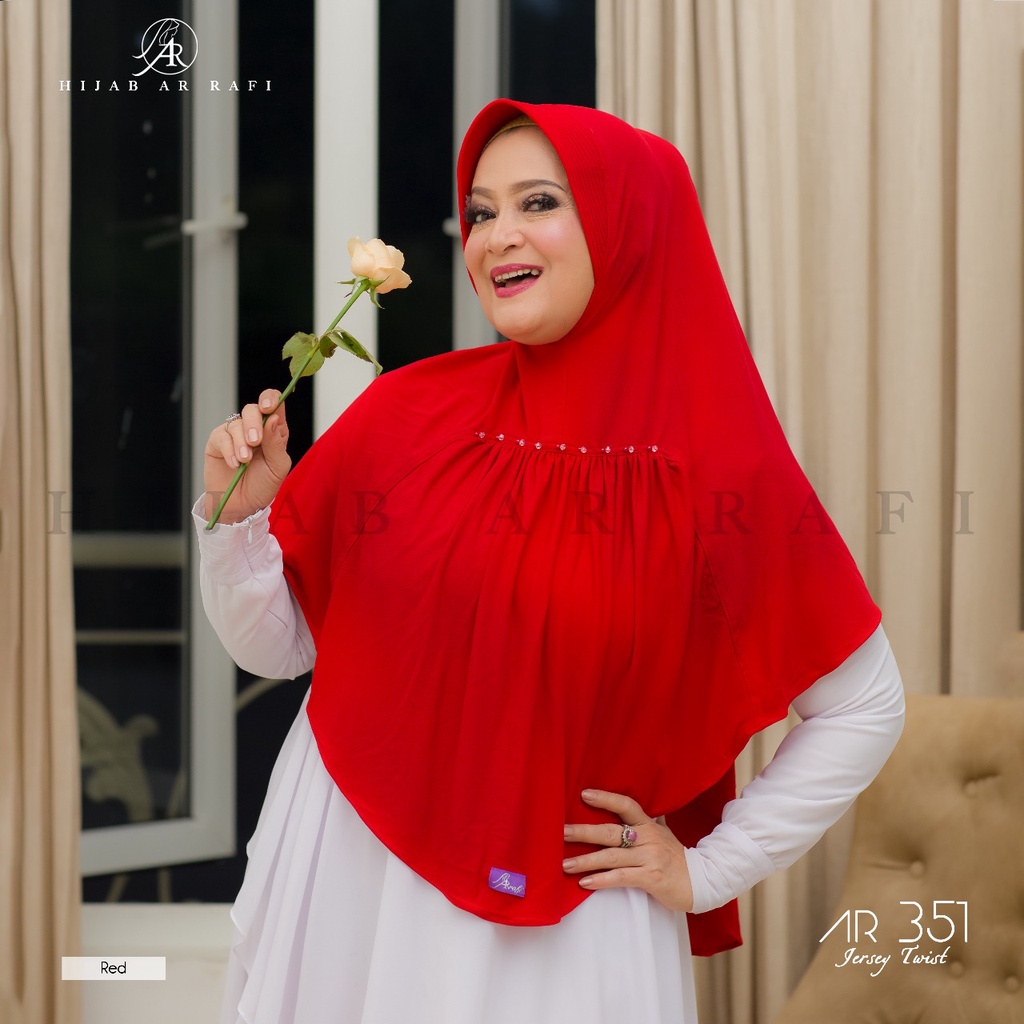 Ar rafi - ar 351 - Bergo Jumbo - Pleated Combination Of Gems - original hijab ar rafi | Shopee ...