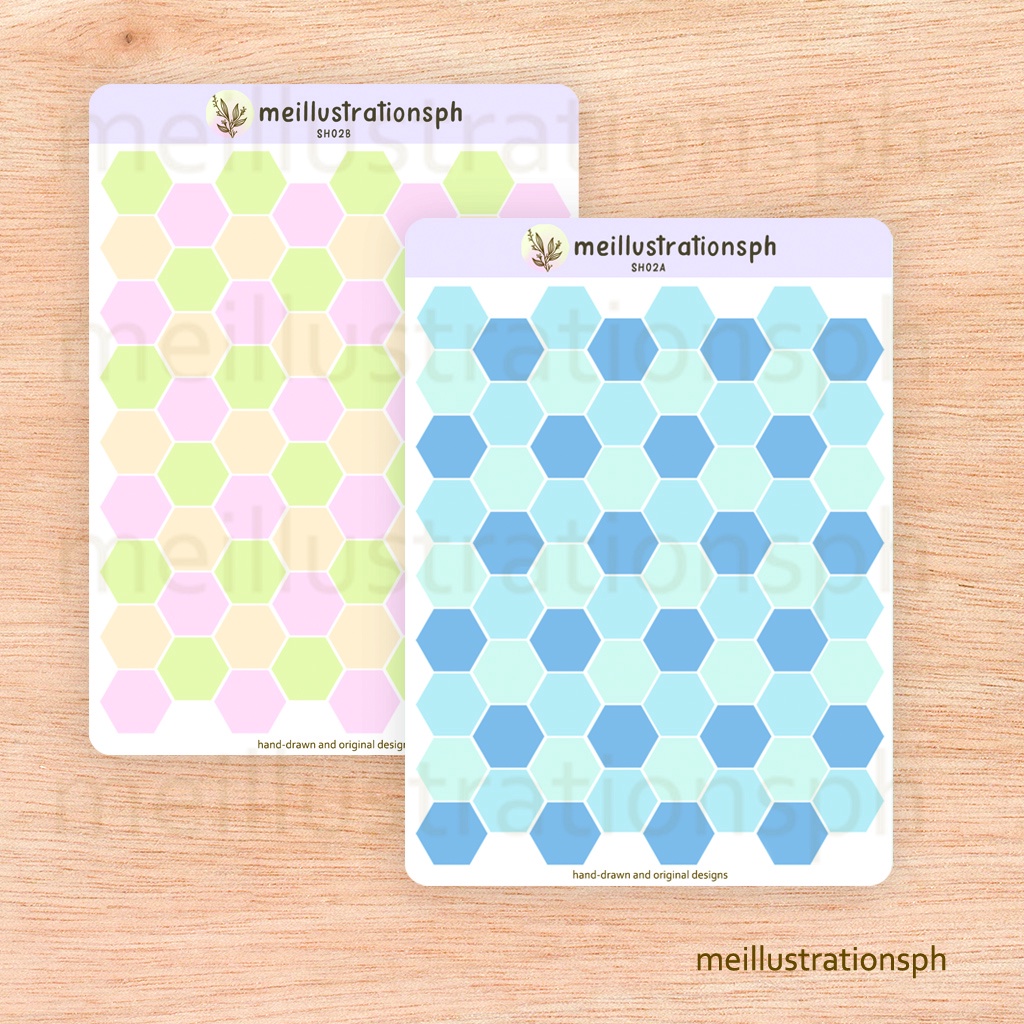 Hexagon Stickers | Planner and Journal Stickers | SH02 | Shopee Philippines