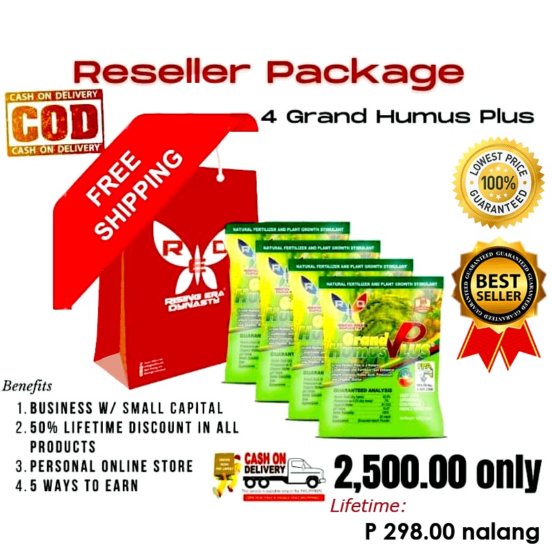 Grand Humus (Organic Fertilizer for Corn and Rice) Reseller Package (4 ...